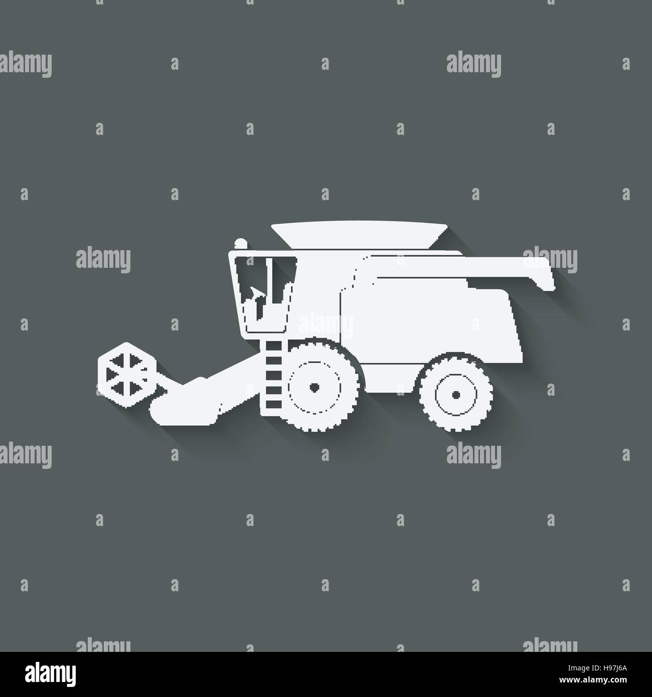 Combine harvester Stock Vector Images - Alamy