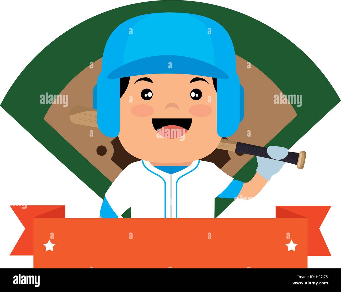 baseball club player field label design vector illustration eps 10 ...