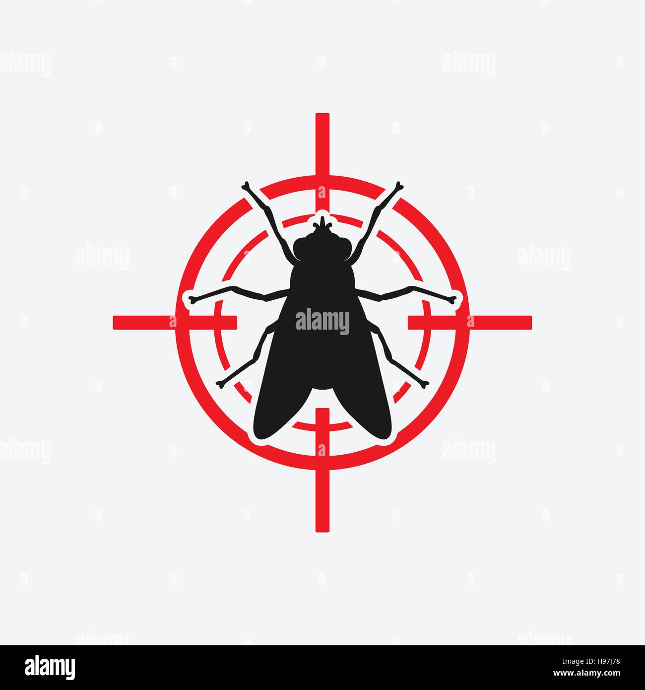 fly icon red target - vector illustration. eps 8 Stock Vector Image ...