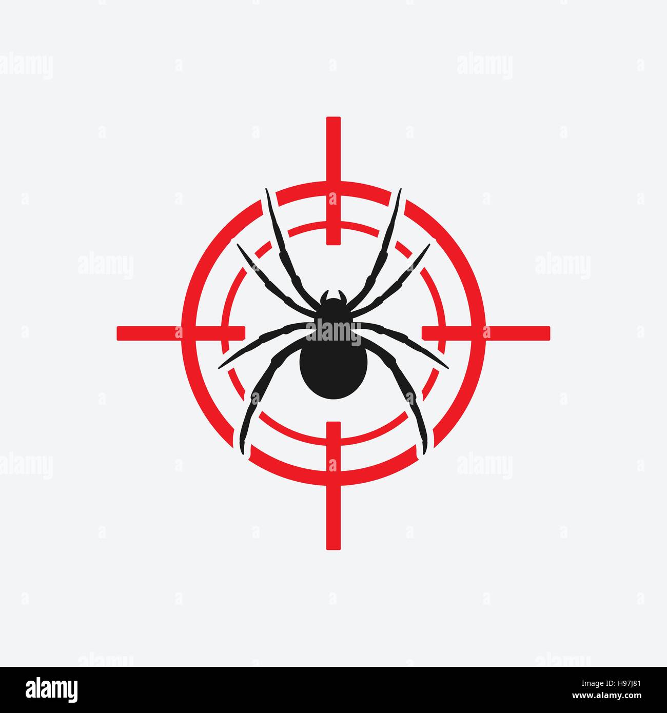 spider icon red target - vector illustration. eps 8 Stock Vector Image ...