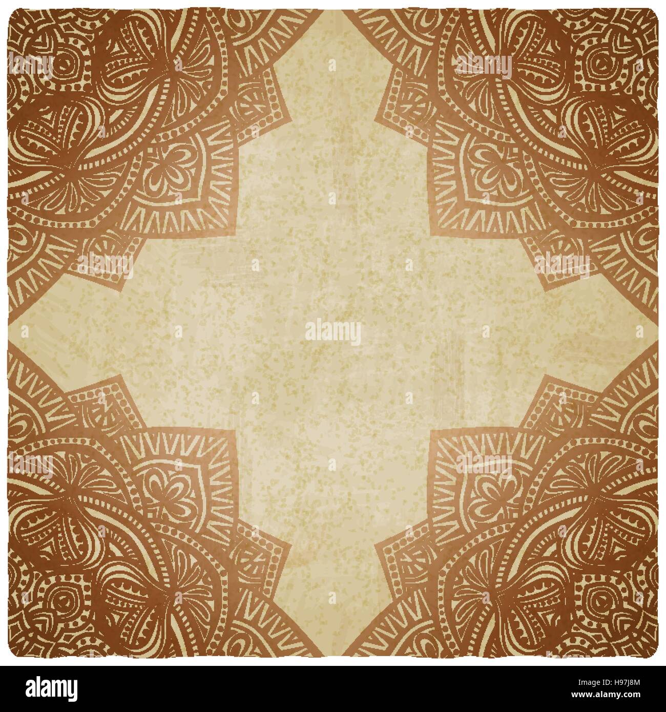 brown corner pattern grunge paper background. vector illustration - eps ...
