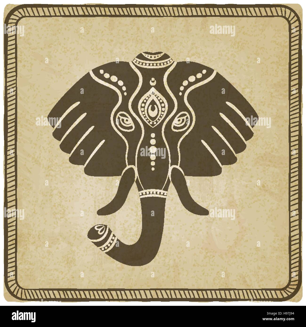 Very old elephant Stock Vector Images - Alamy