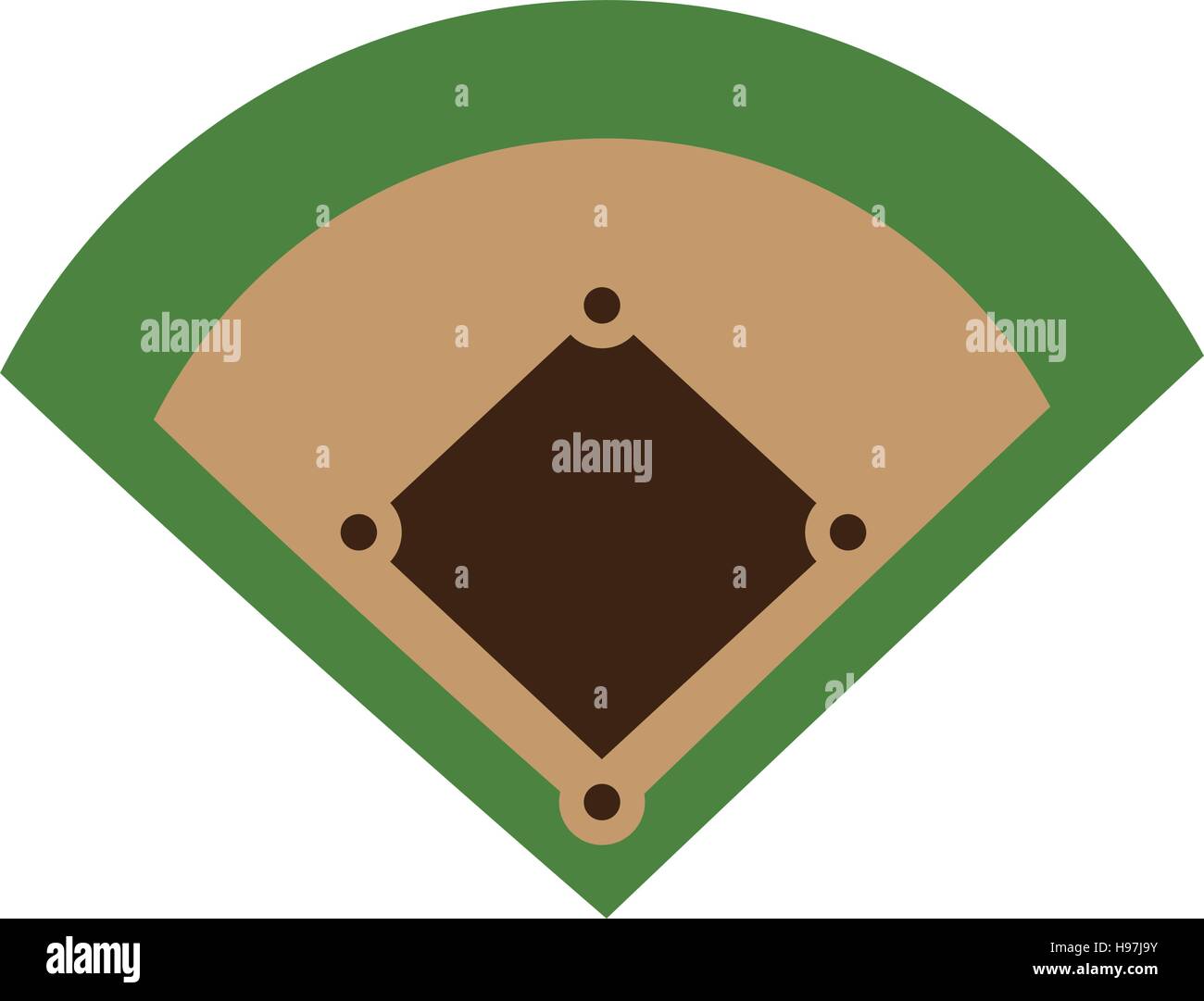 baseball field diamond form icon graphic vector illustration eps 10 ...