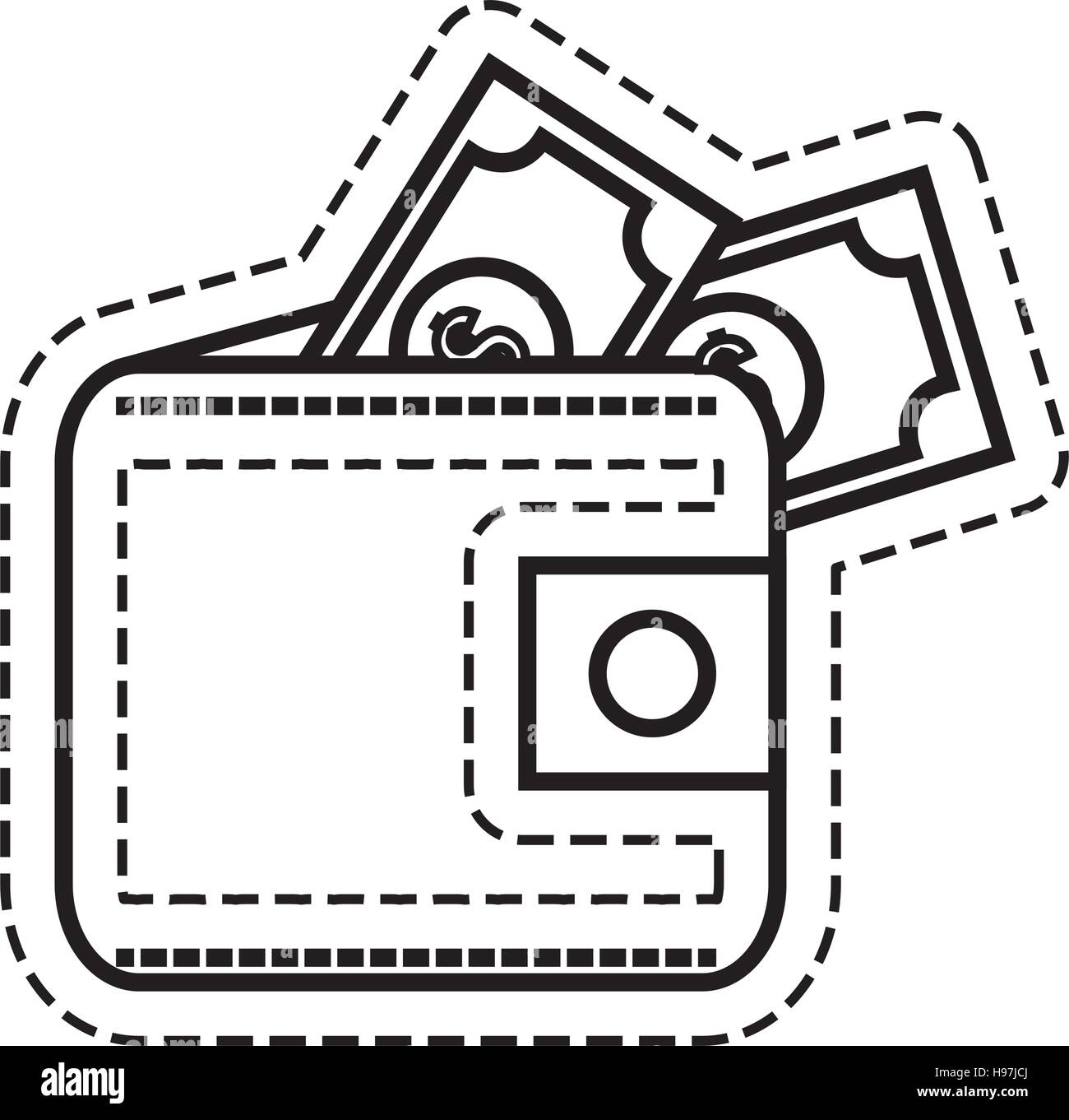 wallet cash money Stock Vector Image & Art - Alamy