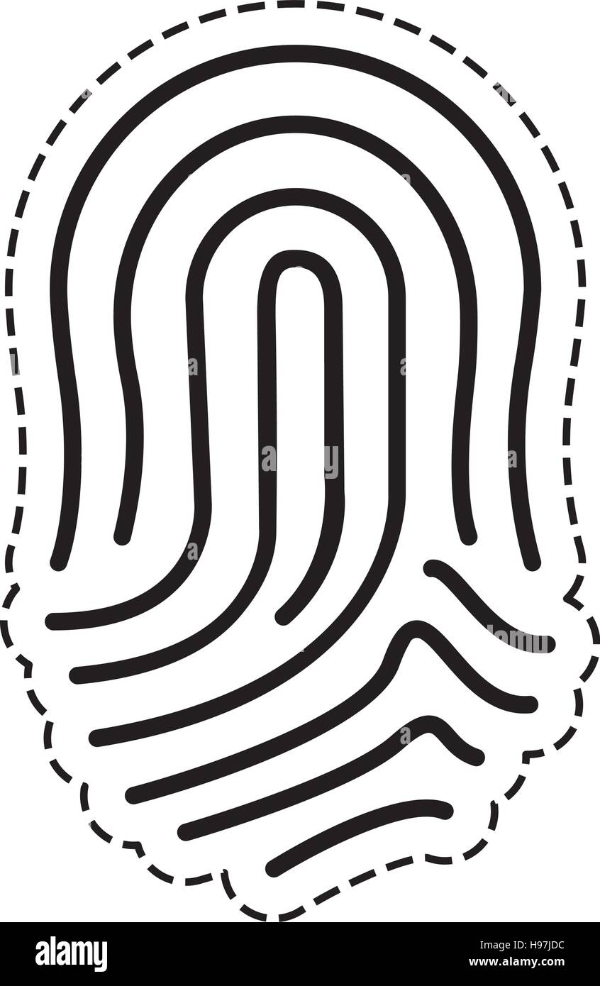 fingerprint human thumb Stock Vector Image & Art - Alamy