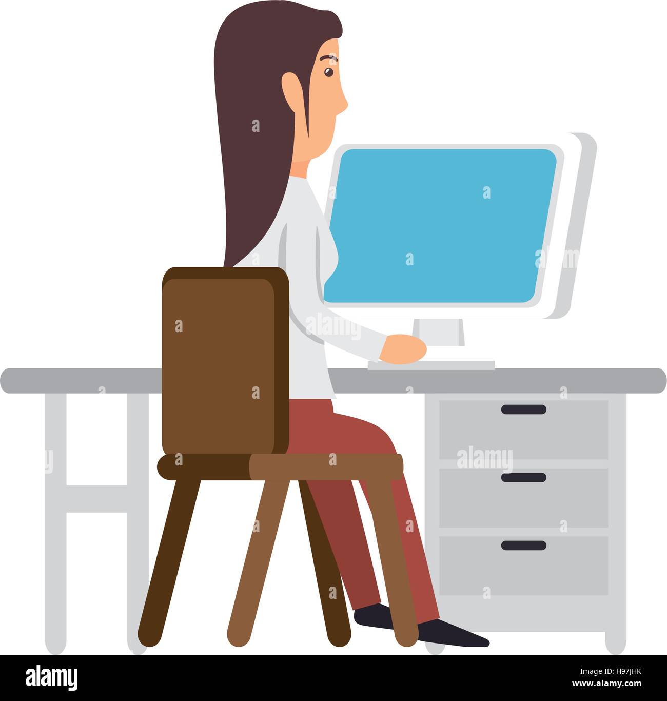 avatar person working icon vector illustration design Stock Vector ...