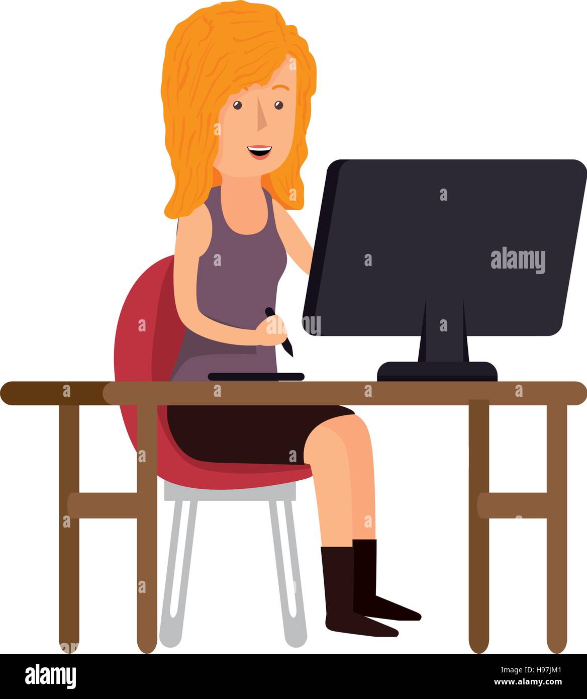avatar person working icon vector illustration design Stock Vector ...