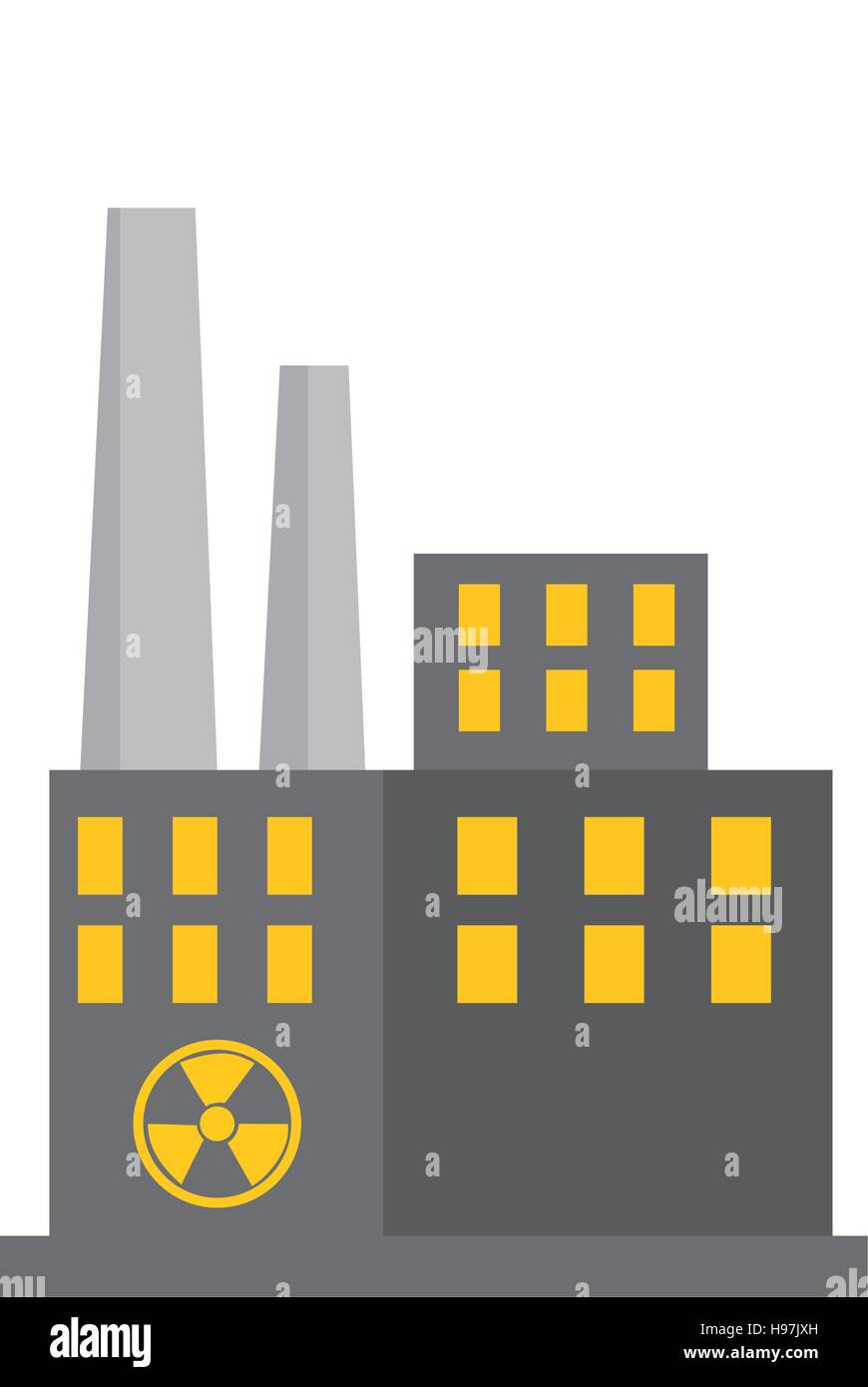 nuclear plant factory building vector illustration design Stock Vector ...