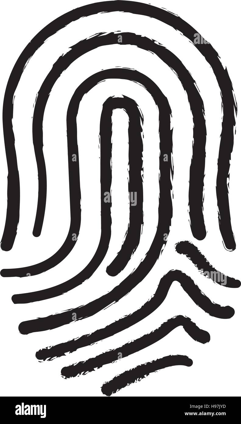 fingerprint human thumb Stock Vector Image & Art - Alamy