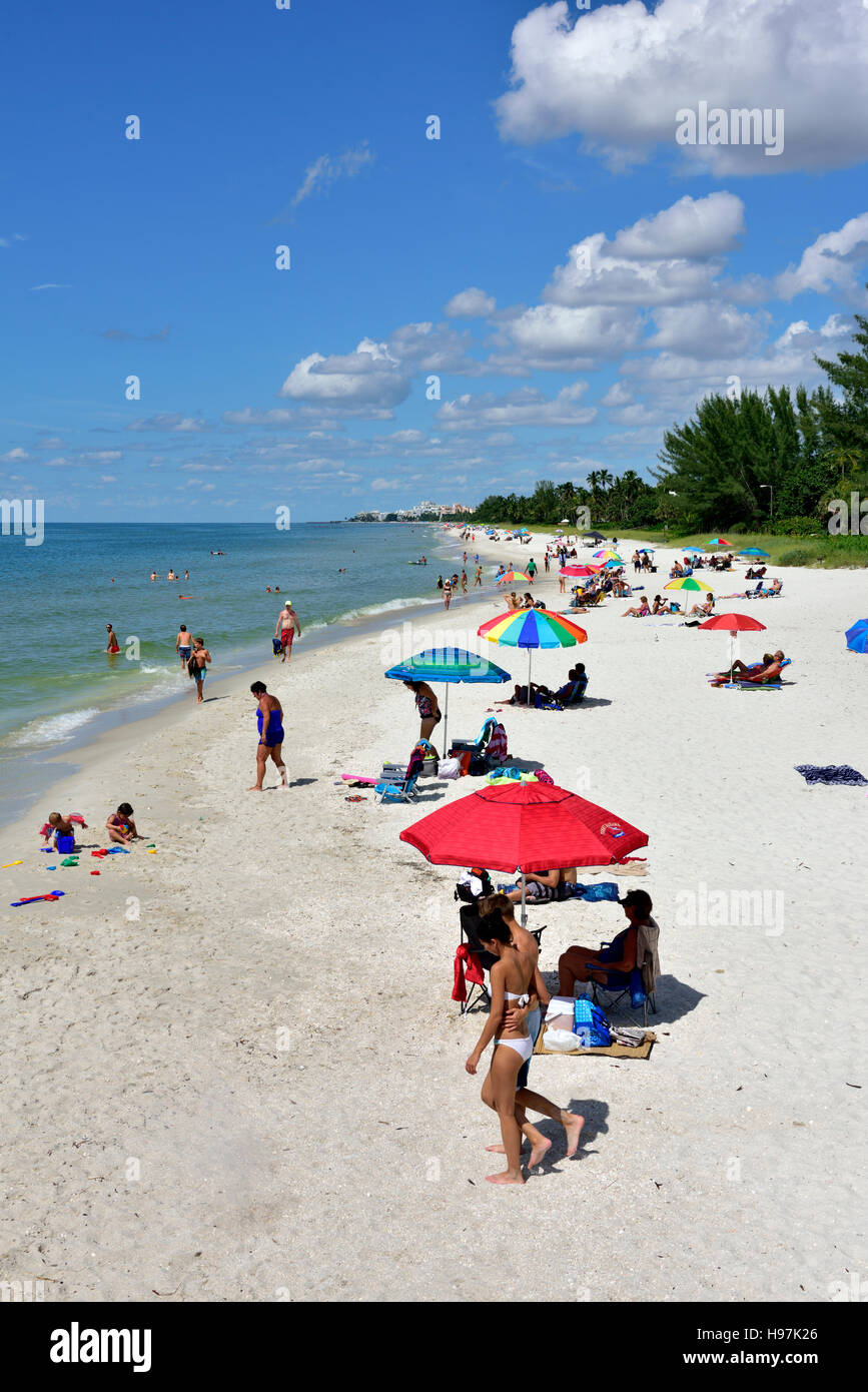 Sandy beach and sea, Naples, Florida, USA Stock Photo - Alamy