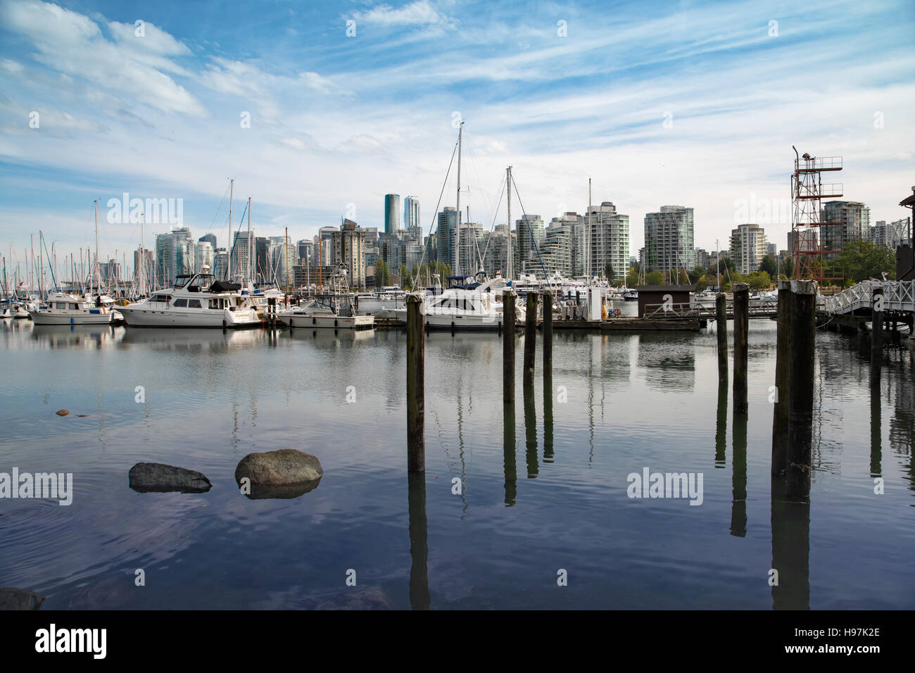 View of the Vancouver Skyline and Coal Harbor Stock Photo - Alamy