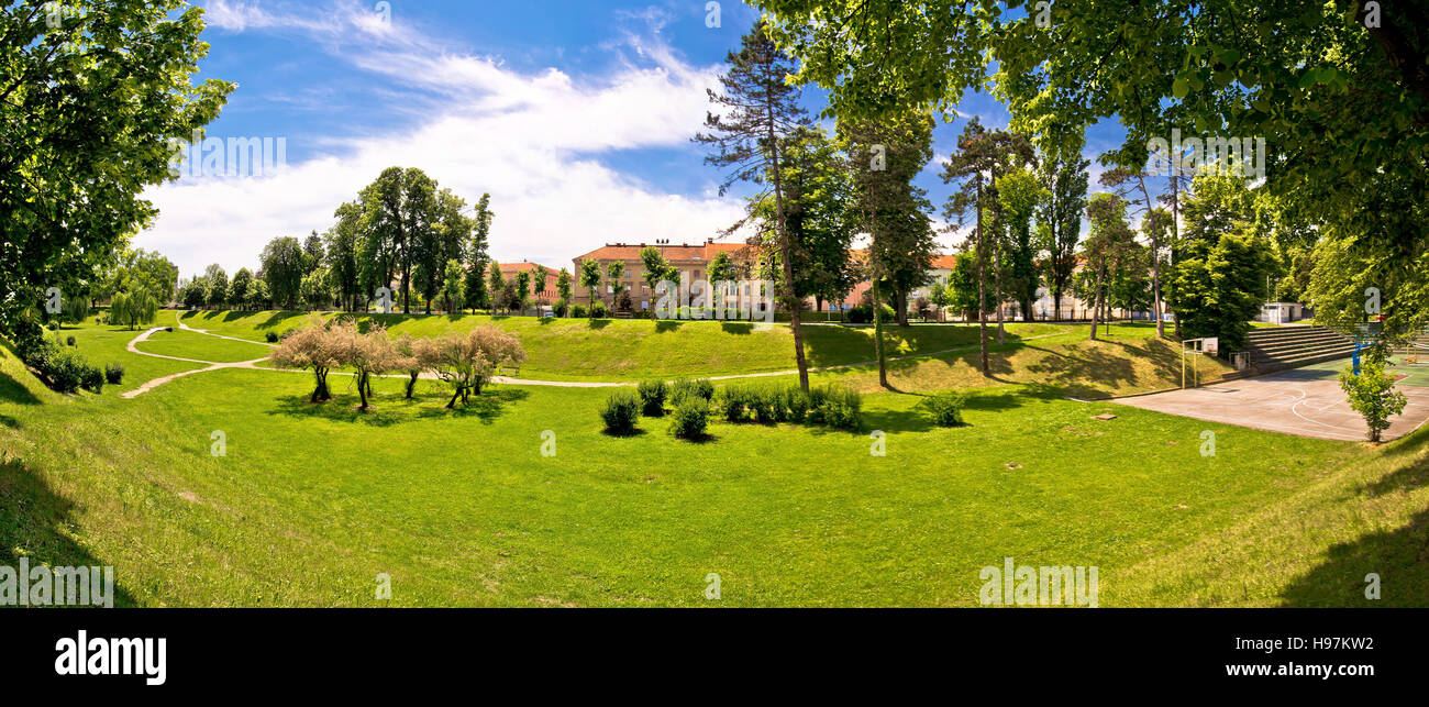 Town of Karlovac park panoramic view, northern Croatia Stock Photo - Alamy