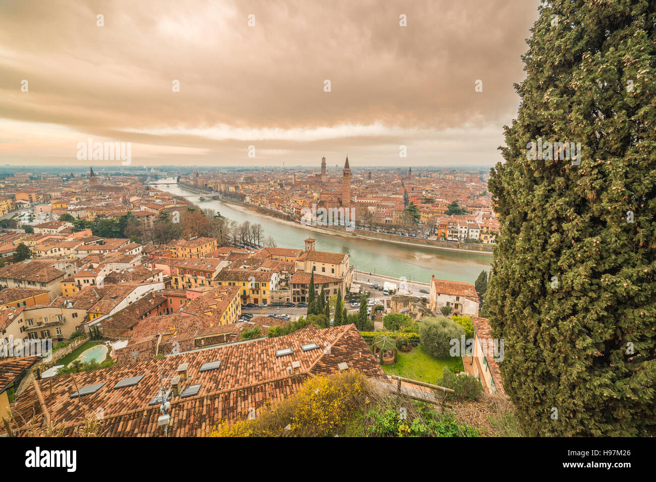 View of Verona in Italy Stock Photo - Alamy