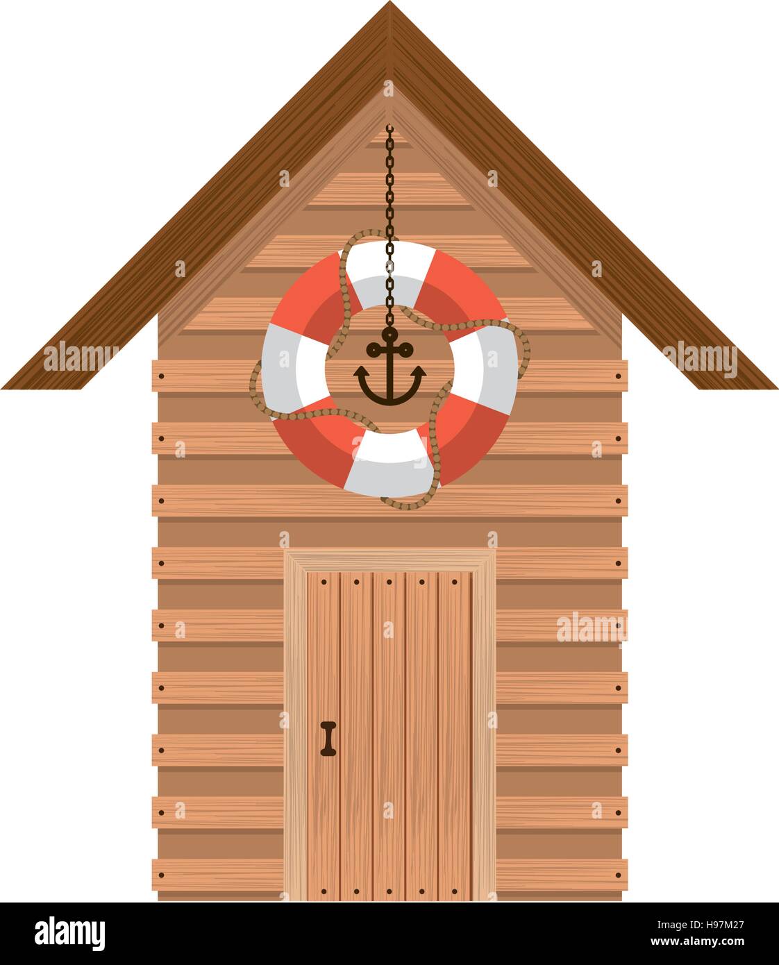 Wooden lifeguard stand Stock Vector Images - Alamy