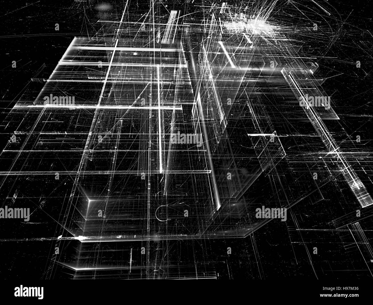 Abstract glass structure - digitally generated image Stock Photo - Alamy