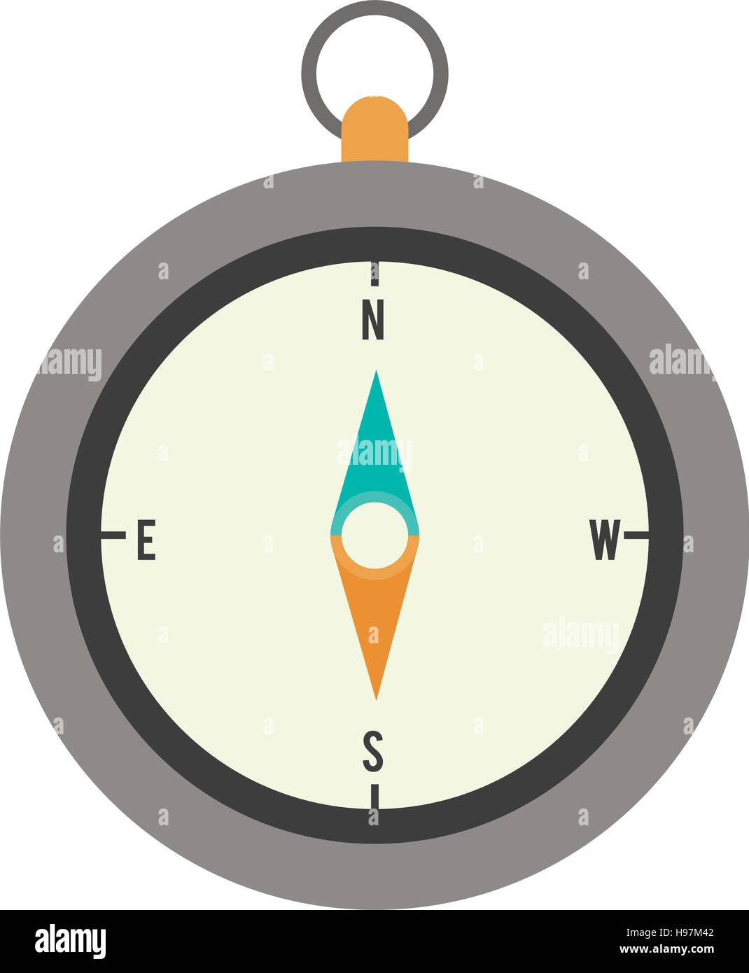 full color with Compass of hand vector illustration Stock Vector Image ...