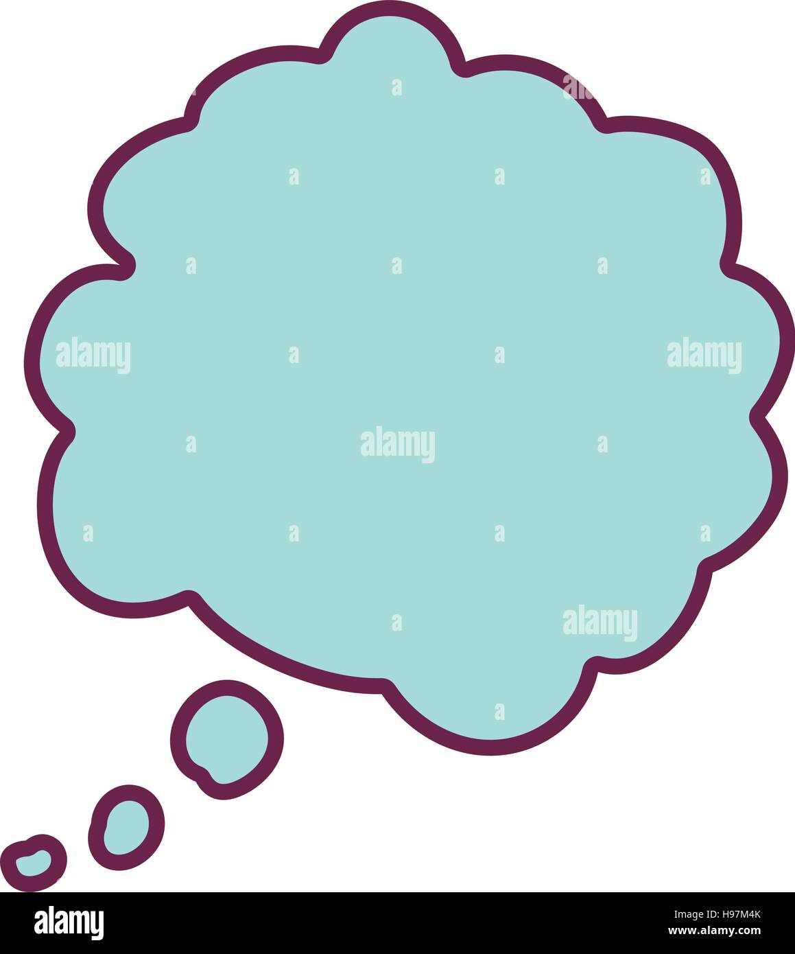 silhouette cloud callout with cumulus background blue vector ...