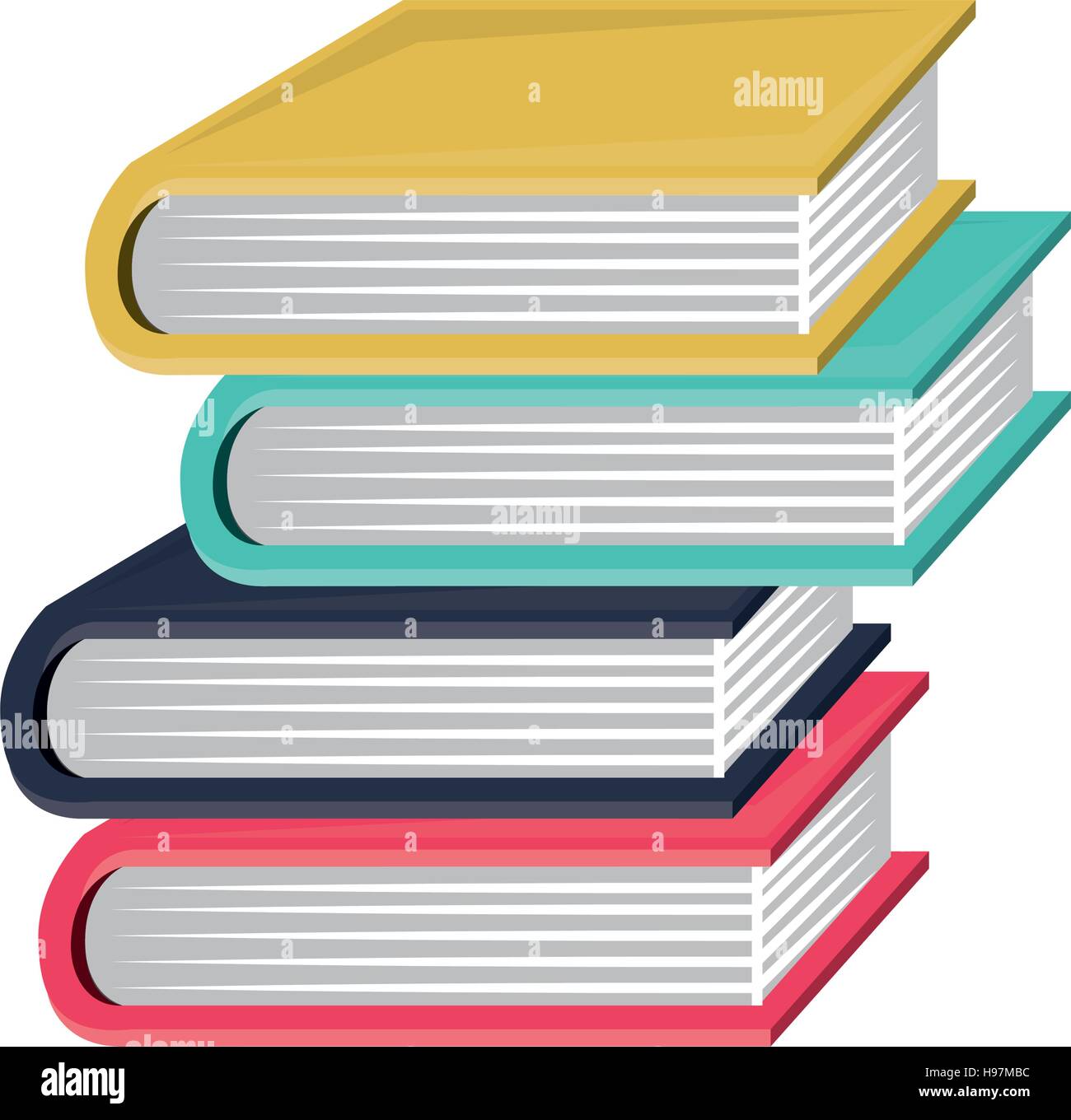 colorful and irregular stacked books vector illustration Stock Vector ...