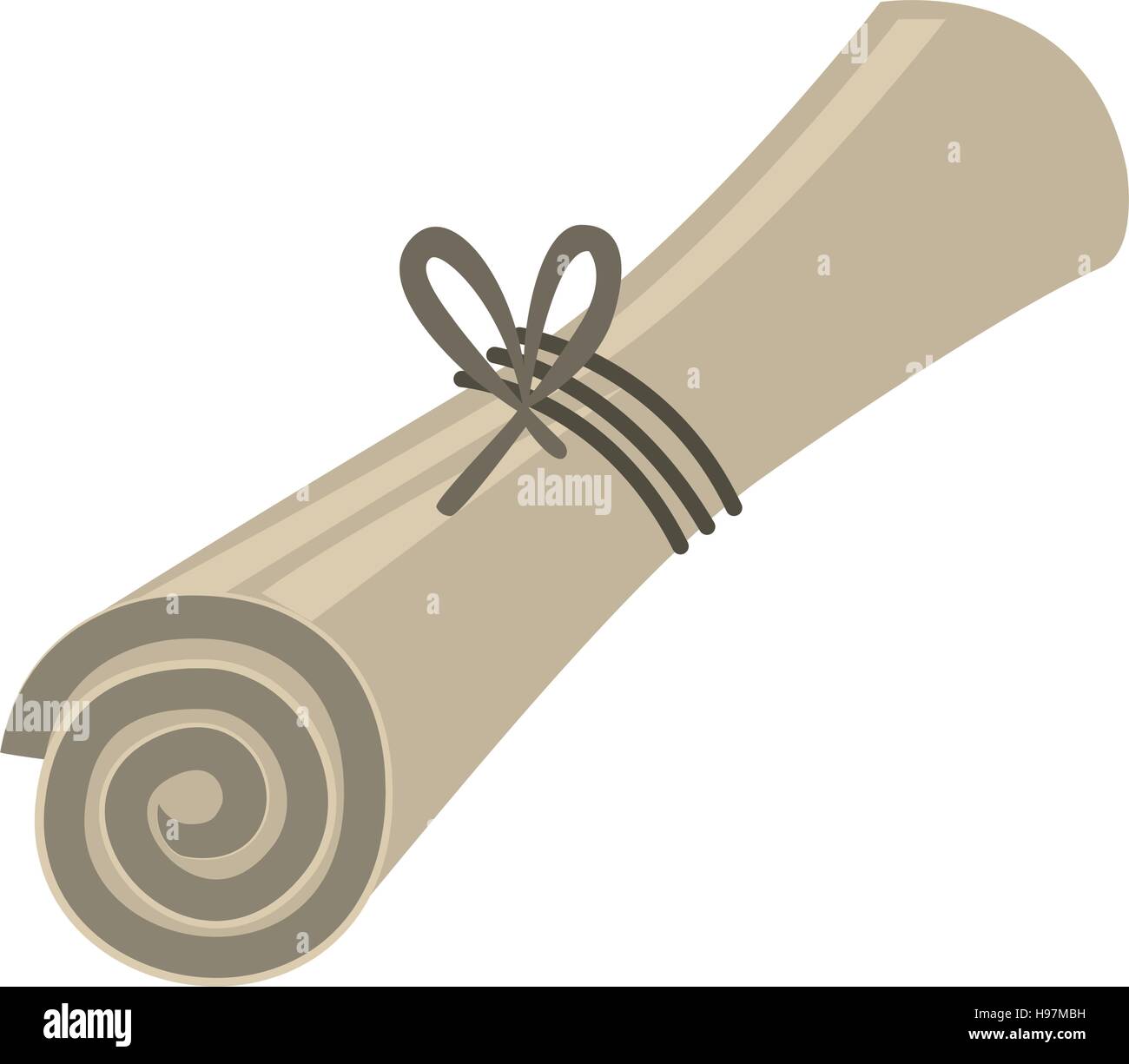 silhouette beige certificate of graduation vector illustration Stock ...