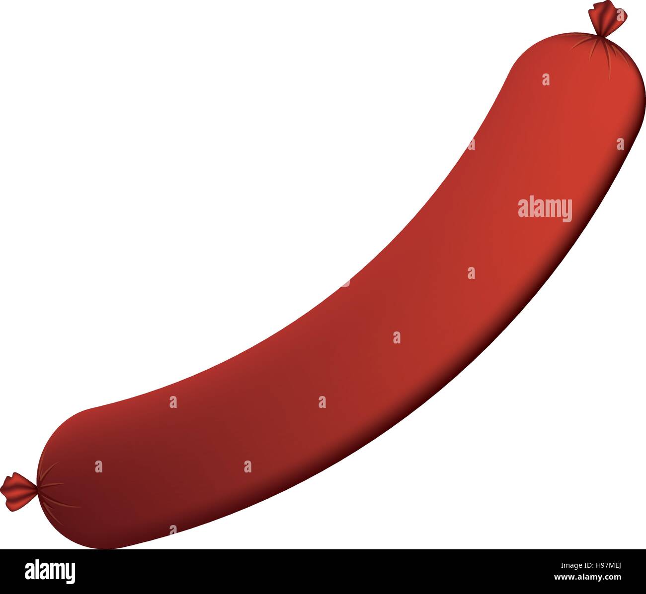 big sausage color with shadow vector illustration Stock Vector Image ...
