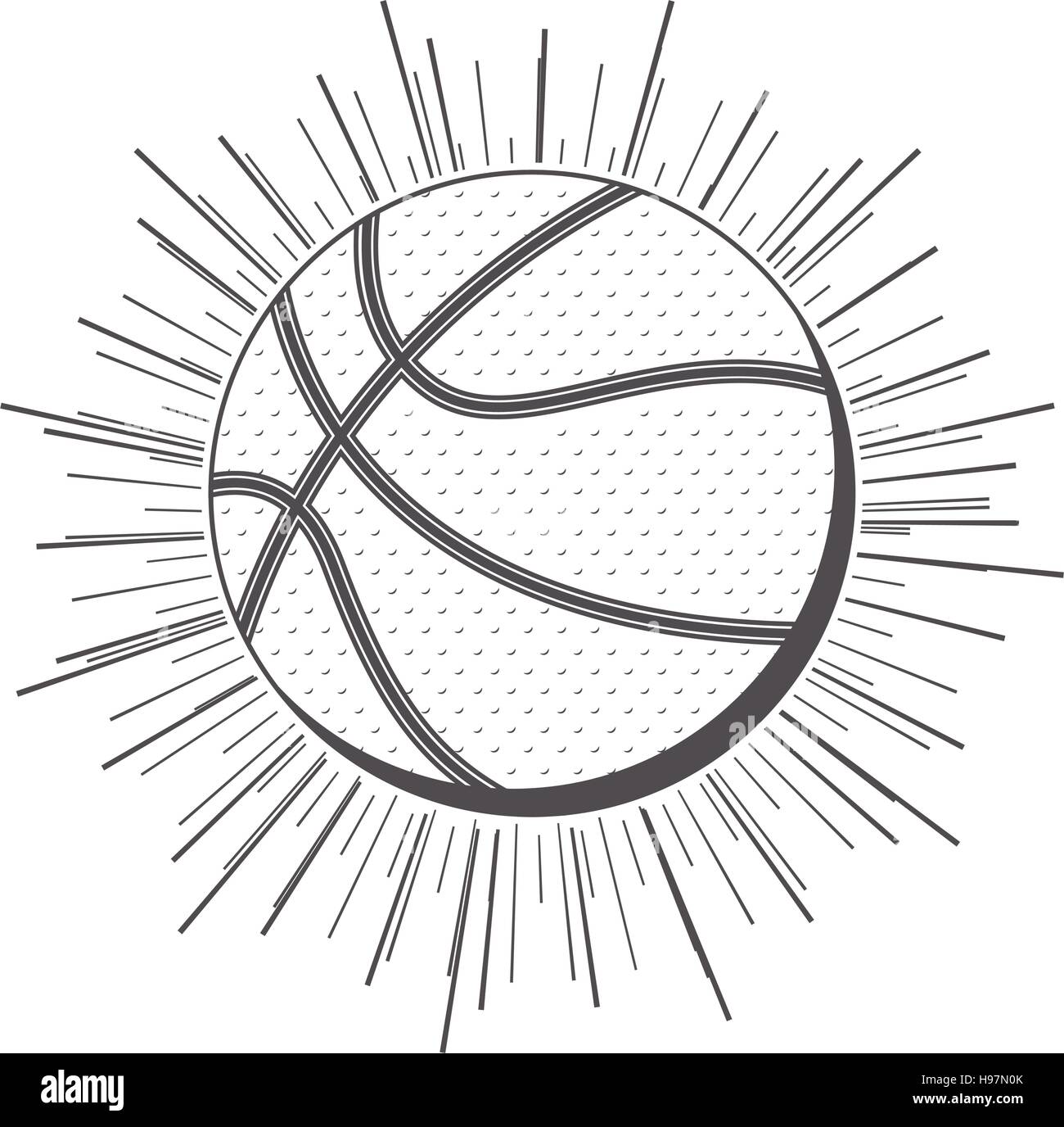 gray scale silhouette with basketball ball Stock Vector Image & Art - Alamy
