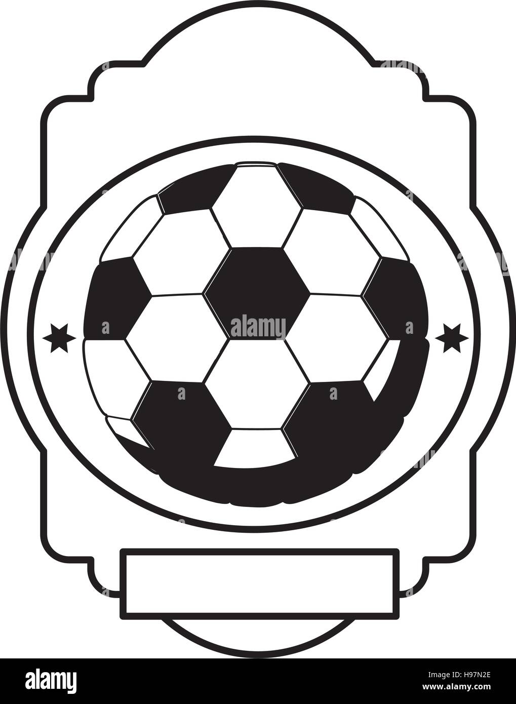 monochrome heraldic with soccer ball Stock Vector Image & Art - Alamy