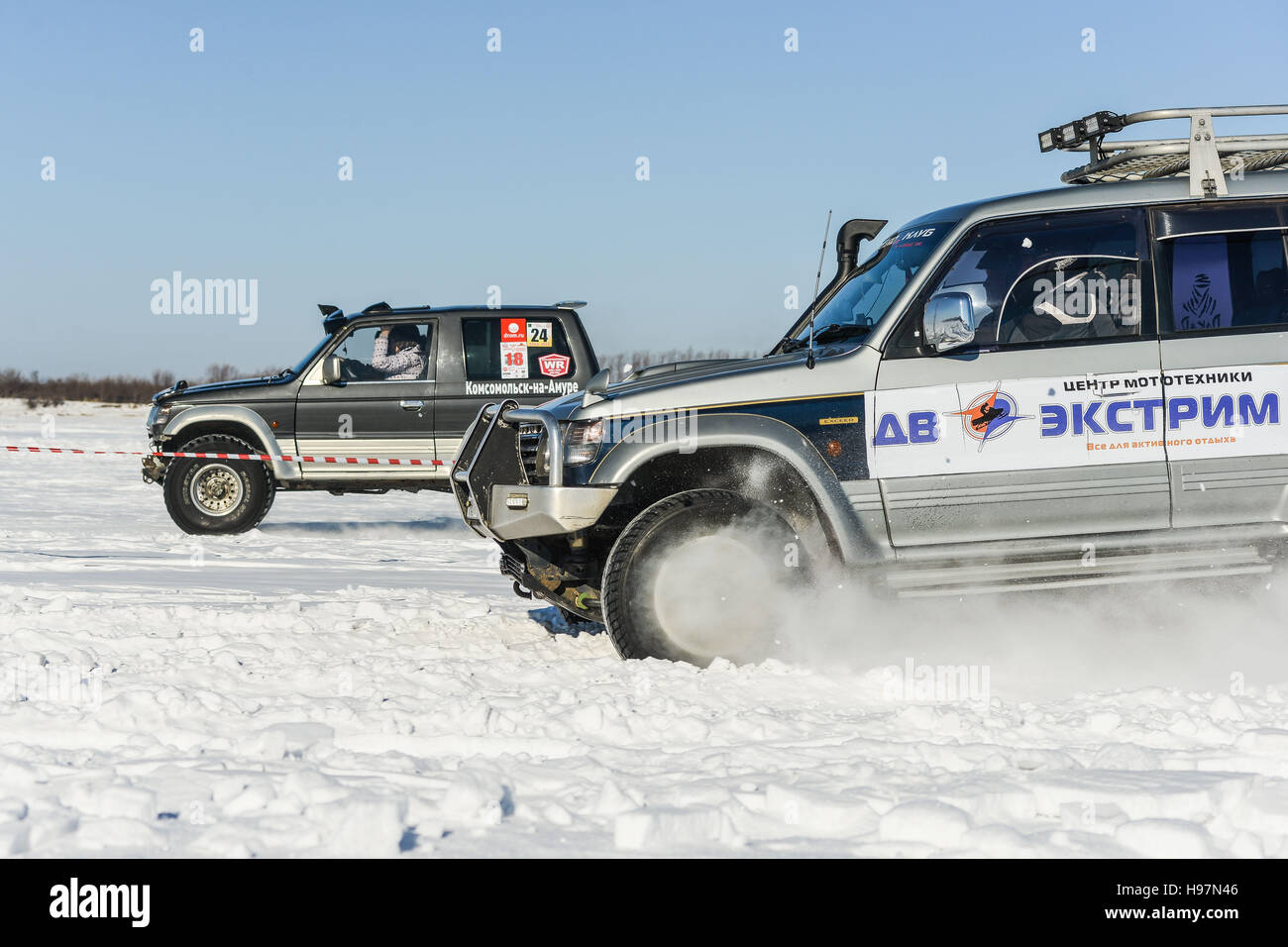 off-road vehicles during the annual competitions in the jeep Stock ...