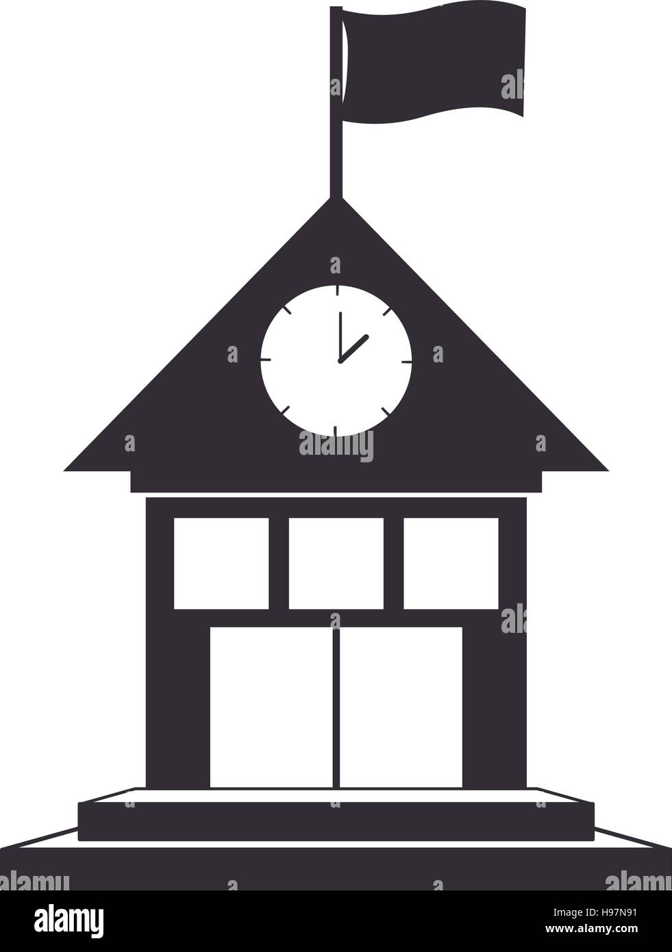 Old clock tower museum Stock Vector Images - Alamy