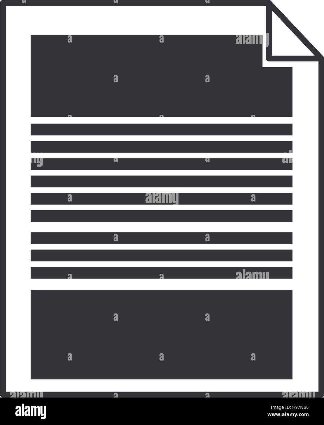 silhouette sheet with lines corner bend Stock Vector Image & Art - Alamy