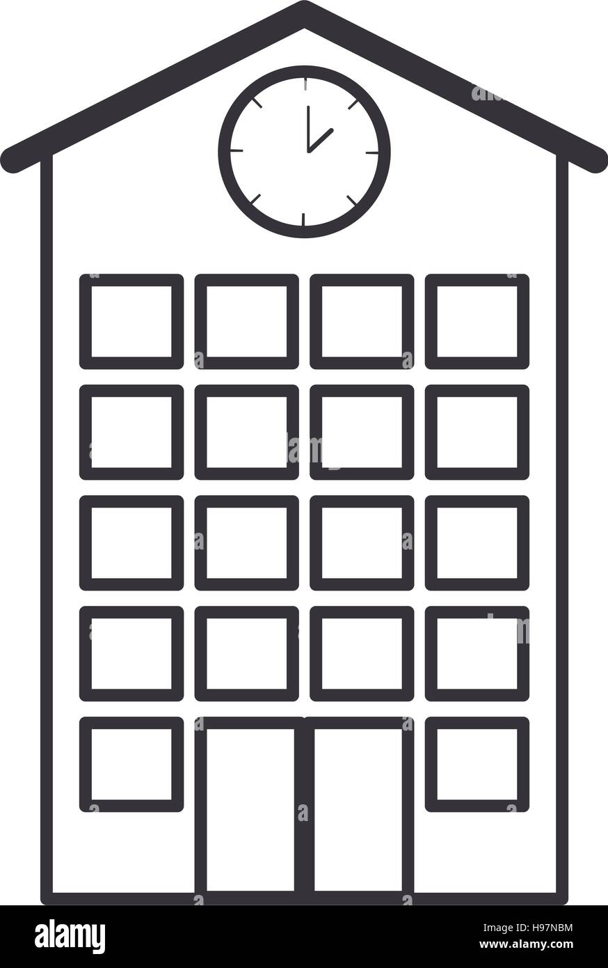 High School Clip Art Black And White