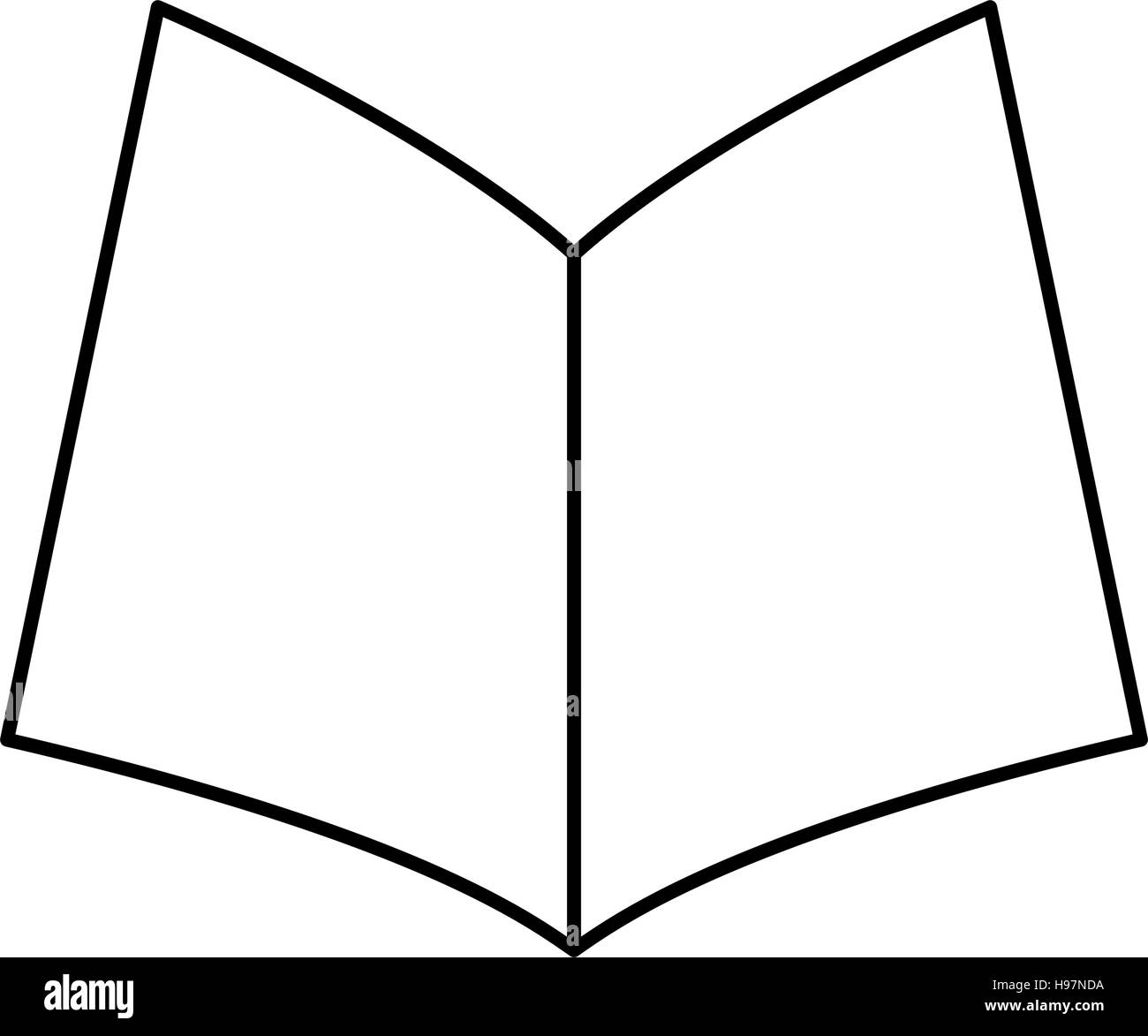 silhouette open document in blank Stock Vector Image & Art - Alamy