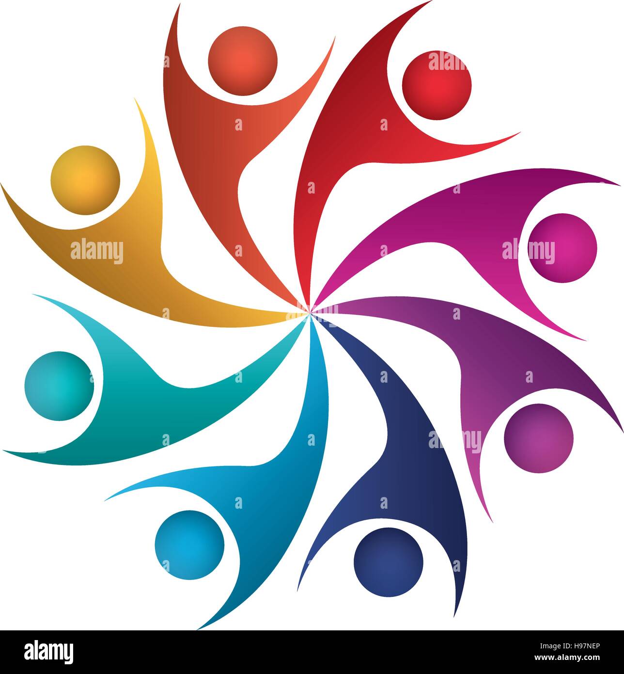 teamwork with abstract figure human Stock Vector Image & Art - Alamy