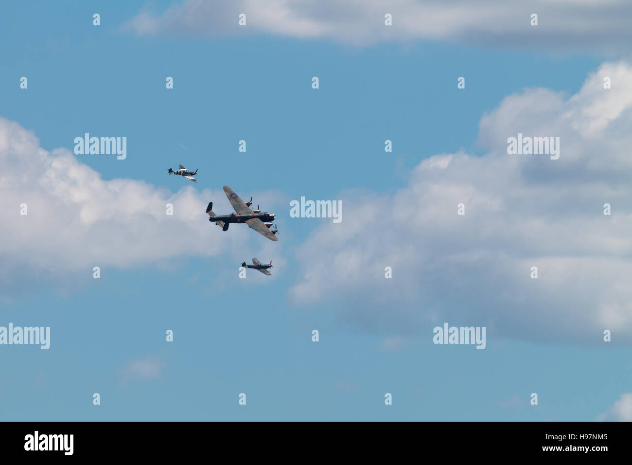 Hurricane, Spitfire, and Lancaster from the Battle of Britain Memorial ...