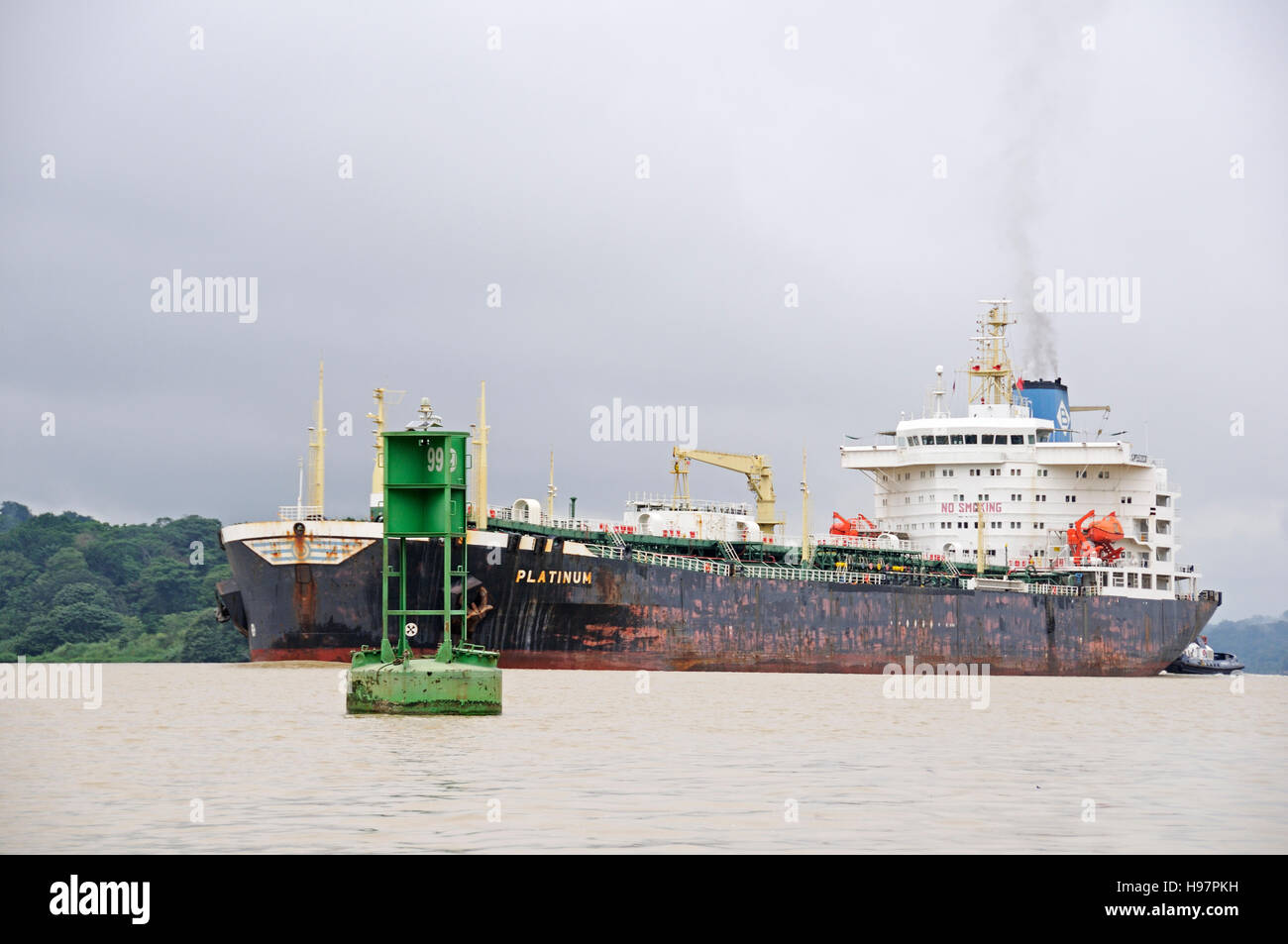 Large Tankship, Tanker, Panama, Panama Canal Stock Photo - Alamy