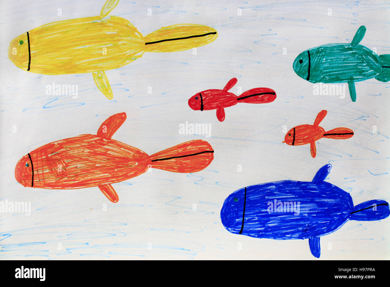 Fish Drawing In Pencil For Kids
