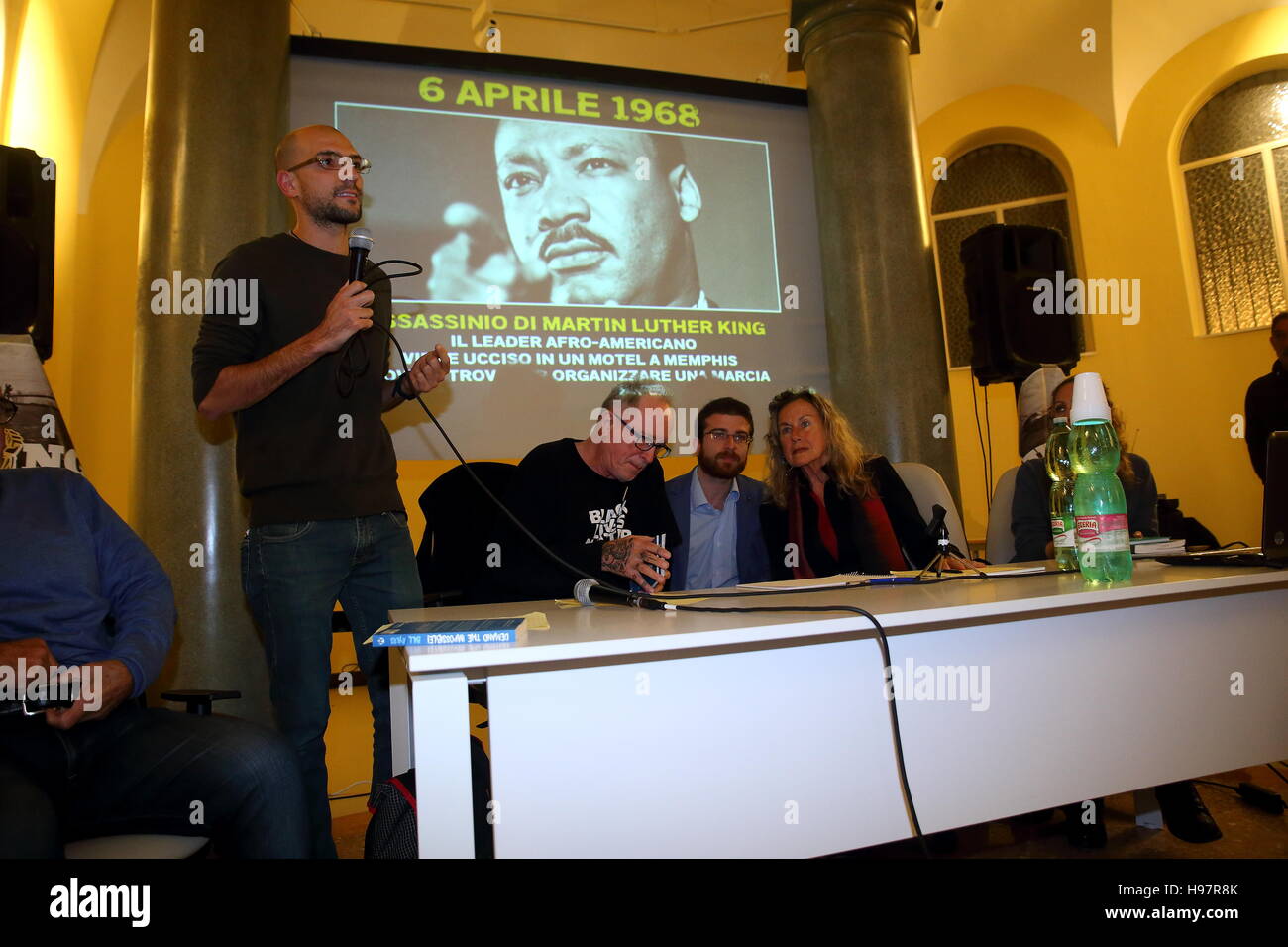 Roma, Italy. 18th Nov, 2016. Meeting with Bill Ayers and Bernardine ...