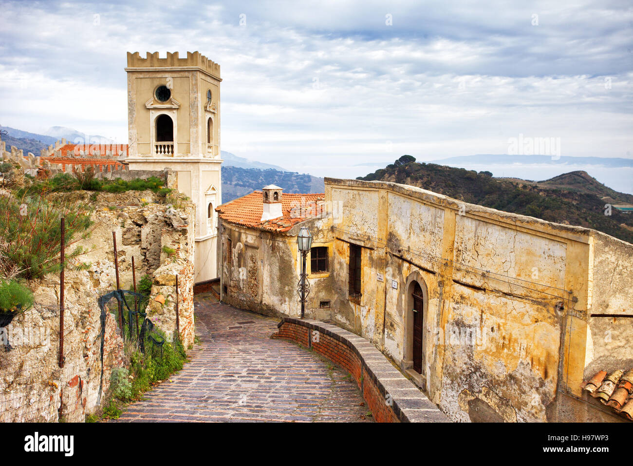 Historical centre of Savoca, Messina, Sicily Stock Photo - Alamy