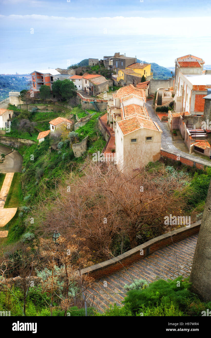 Historical centre of Savoca, Messina, Sicily Stock Photo - Alamy