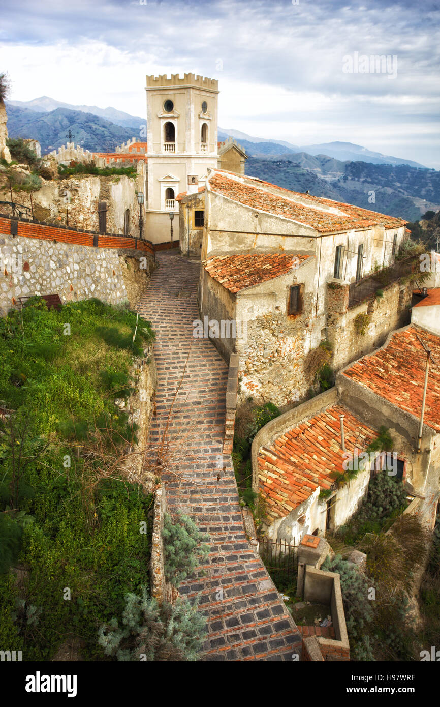 Historical centre of Savoca, Messina, Sicily Stock Photo - Alamy