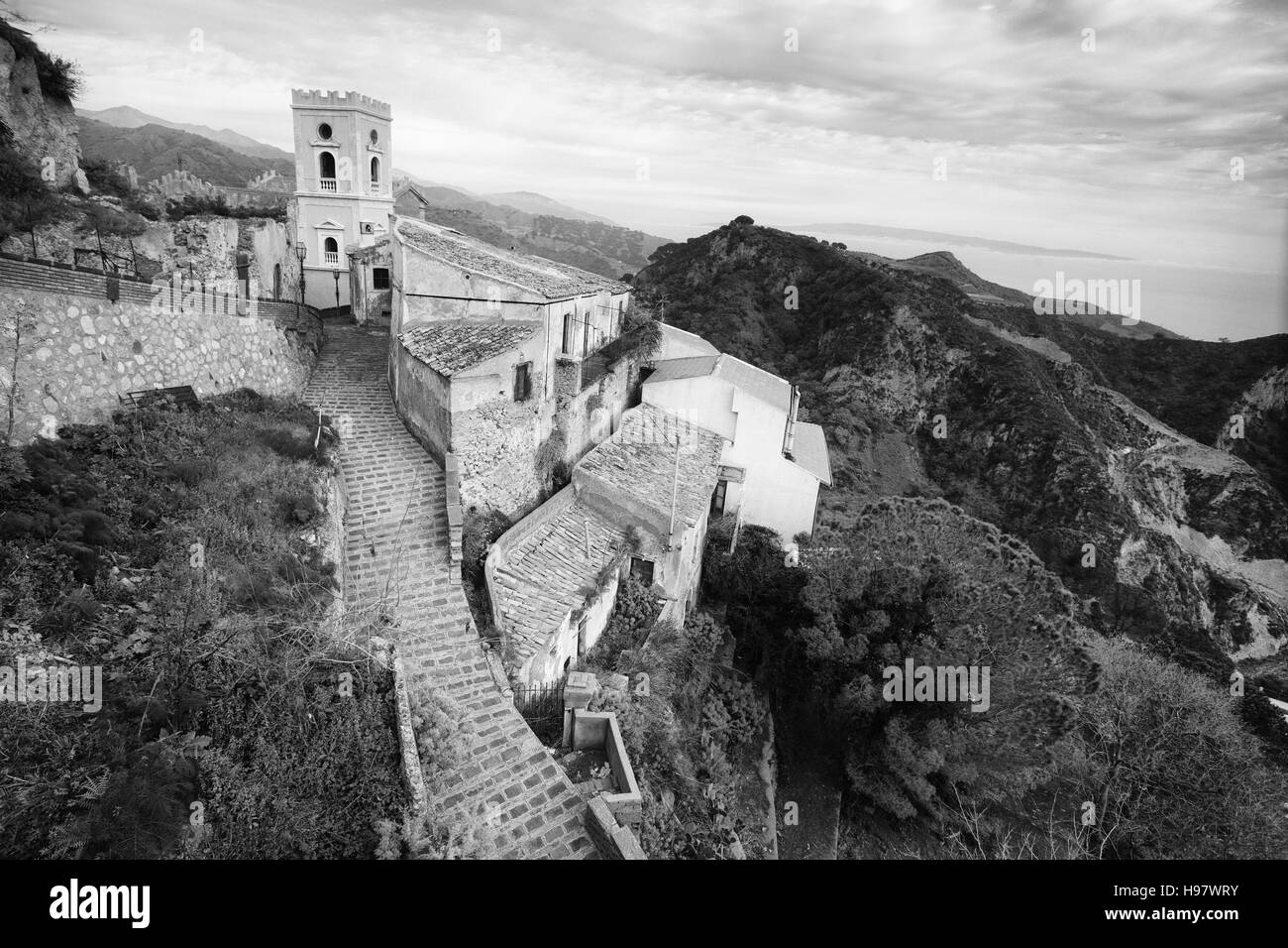 Historical centre of Savoca, Messina, Sicily Stock Photo - Alamy
