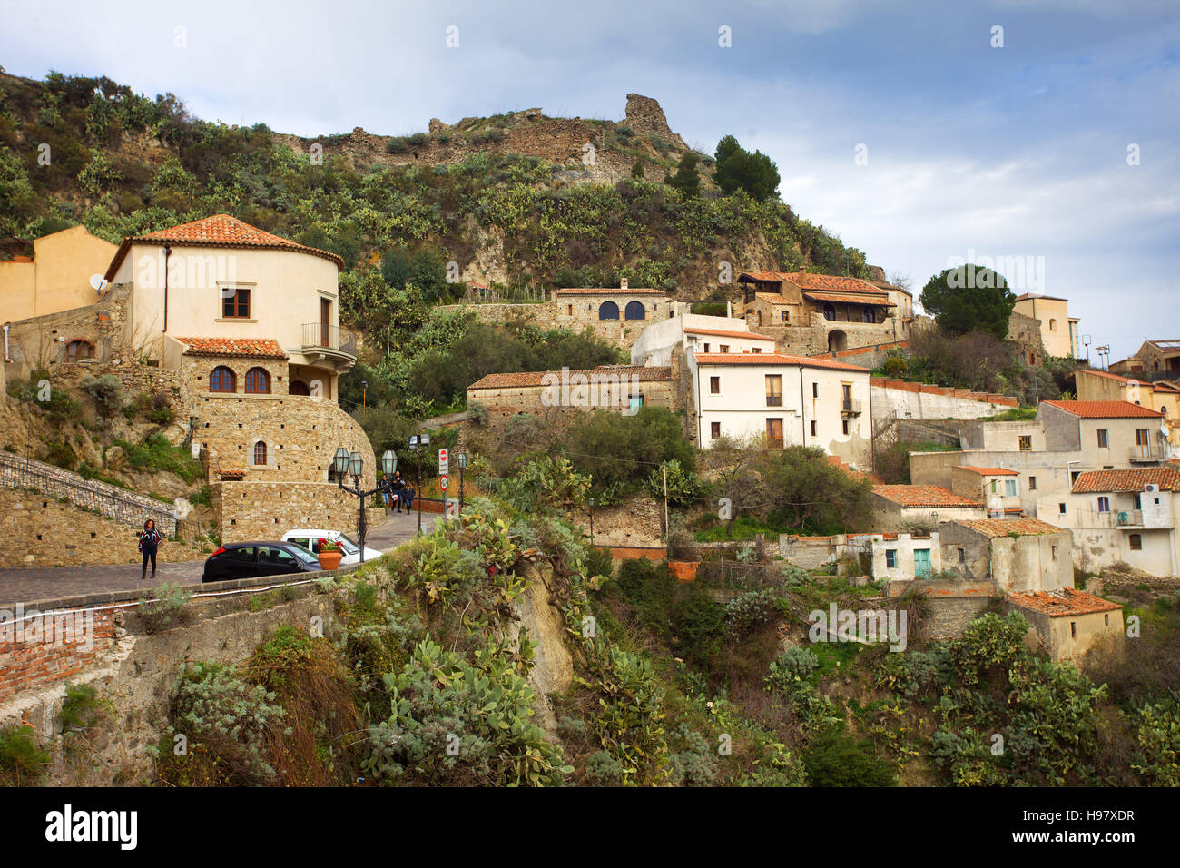Historical centre of Savoca, Messina, Sicily Stock Photo - Alamy