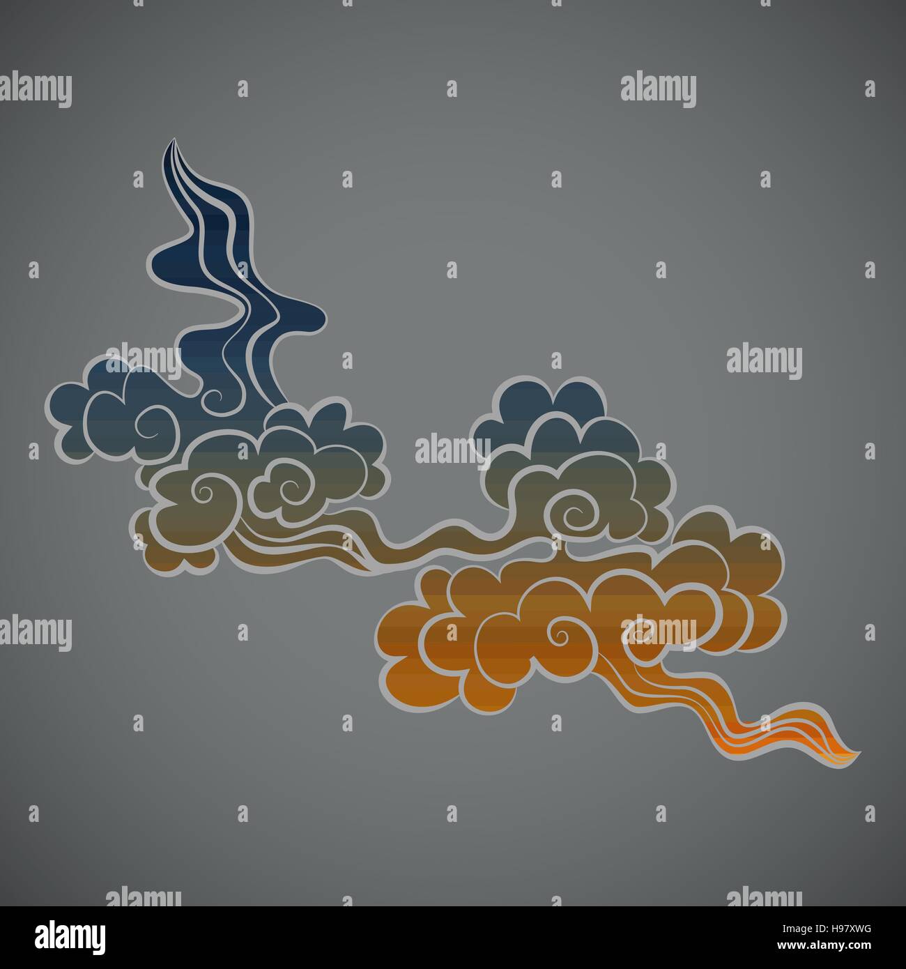 Traditional Chinese clouds vector collection Stock Vector Image & Art ...