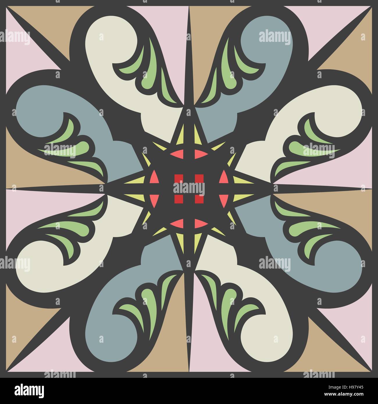 Encaustic tiles seamless pattern. Vector EPS 10 Stock Vector Image ...