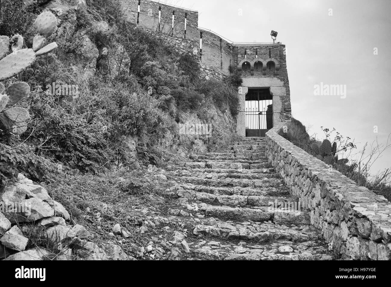Medieval castle of Forza d'Agrò, Messina, Sicily Stock Photo - Alamy