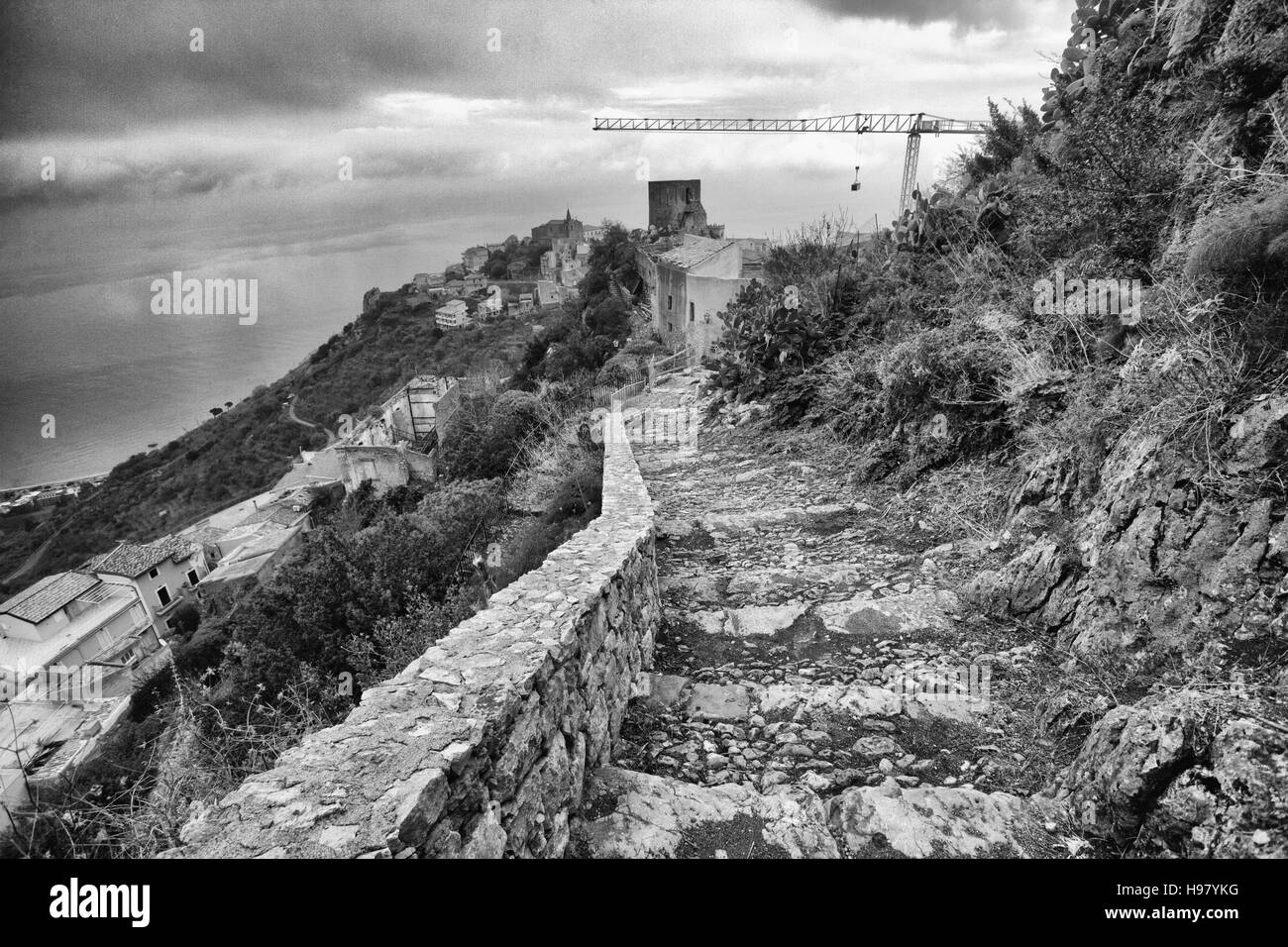 Medieval castle of Forza d'Agrò, Messina, Sicily Stock Photo - Alamy