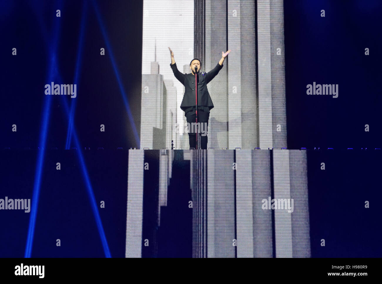 Kiev, Ukraine. 18th Nov, 2016. Singer Dmitriy Monatik during the ...
