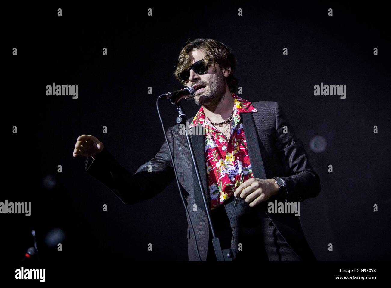 Milan, Italy. 17th Nov, 2016. Federico Russo of the italian pop duo Gli ...