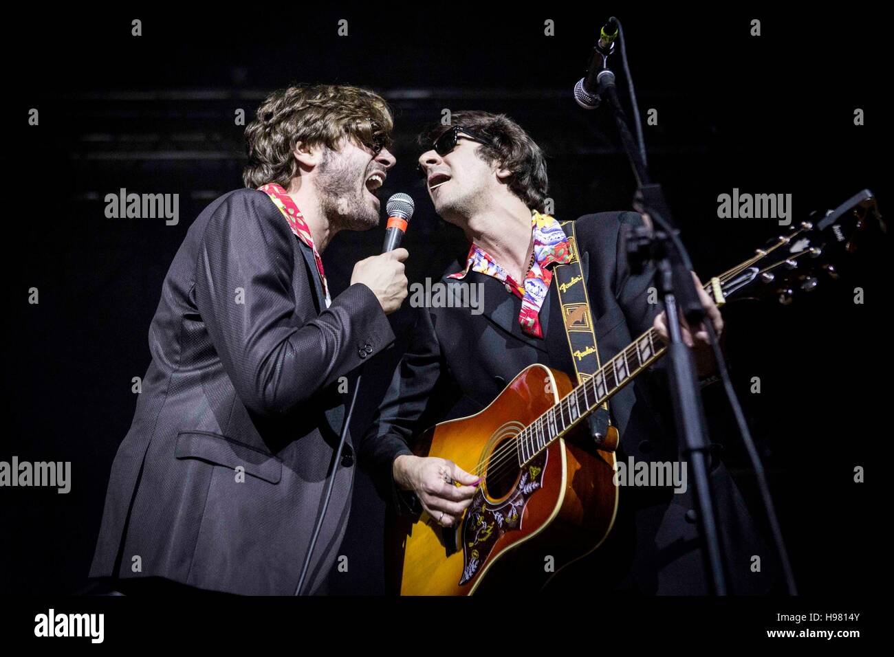 Milan, Italy. 17th Nov, 2016. The italian pop duo Gli Shazami pictured ...