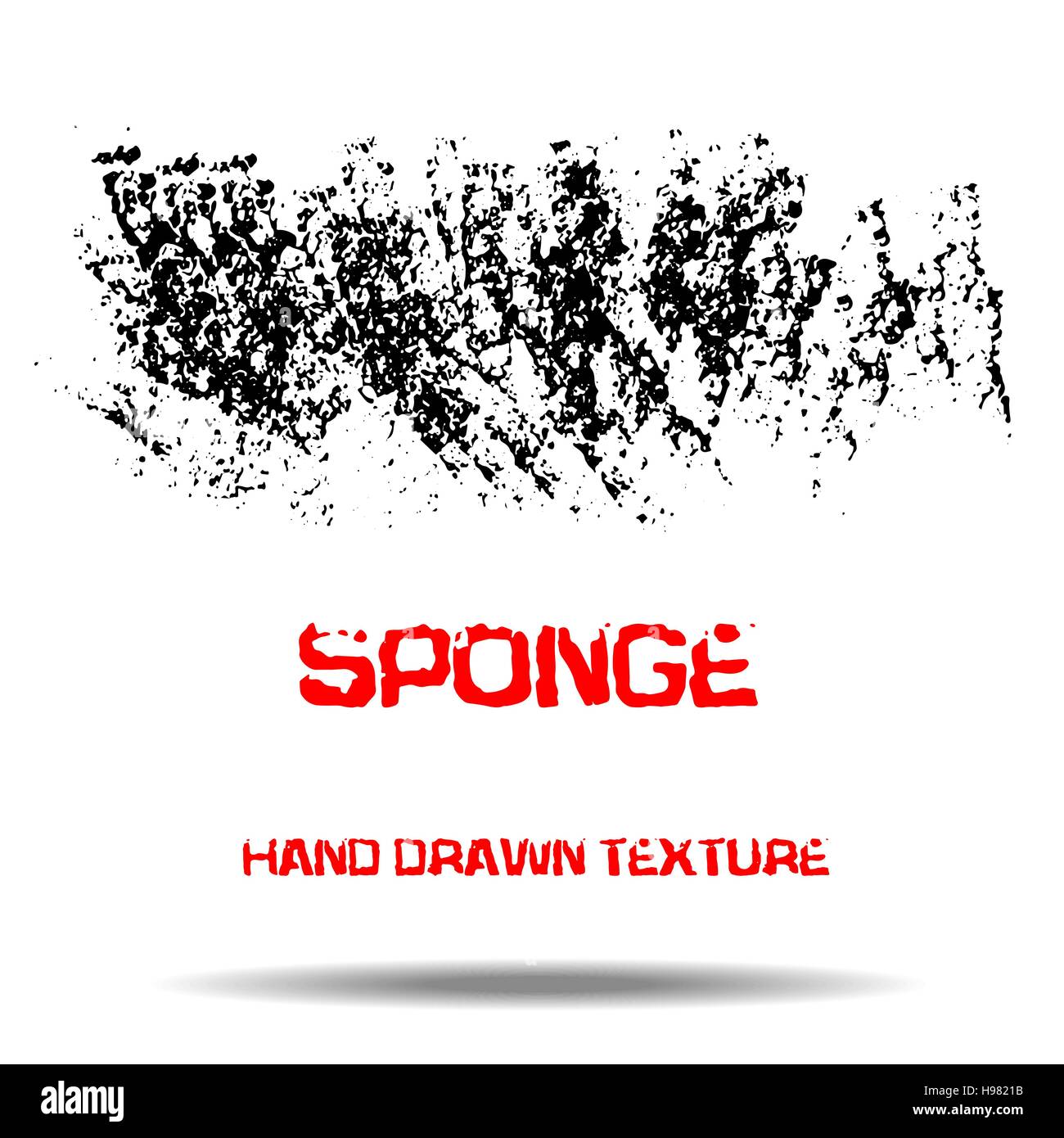 Abstract black sponge stains texture. Design for your brushes and ...