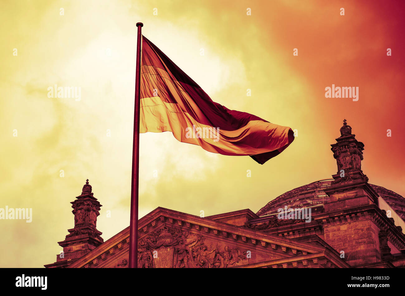 German flag on building hi-res stock photography and images - Alamy